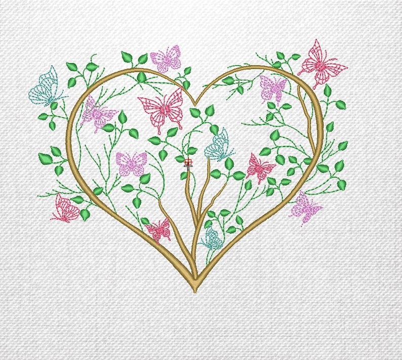 Heart Machine Embroidery Design 4 Sizes. - Etsy