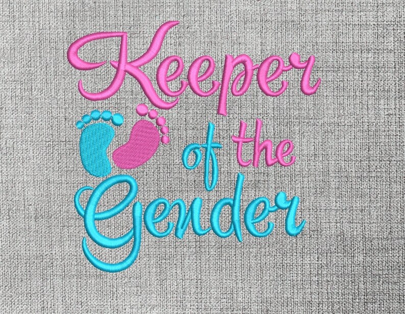 Keeper of the Gender Embroidery Designs, 3 Sizes, Instant Download. - Etsy