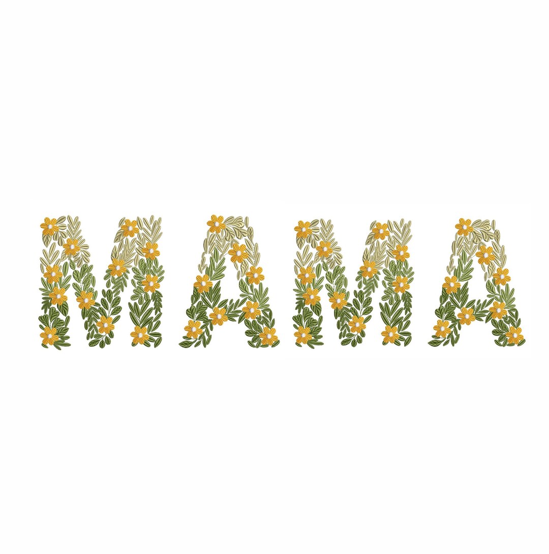 Mama Flower Embroidery Design , 11 Sizes. - Etsy