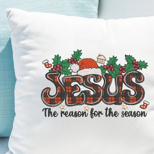 Jesus the Reason for the Season,faith Christmas Embroidery Design ...