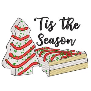 Christmas Tree Cake Embroidery Design, 4 Sizes, Digital Download. - Etsy