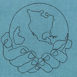 Planet in Hands Machine Embroidery Design: 5 Sizes (instant Download ...