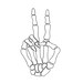 Skeleton Peace Fingers Sign Machine Embroidery Design. 4 Sizes. - Etsy