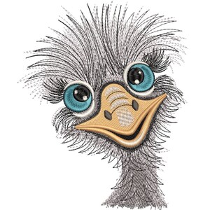 Ostrich Embroidery Design, 5 Sizes, Instant Download. - Etsy