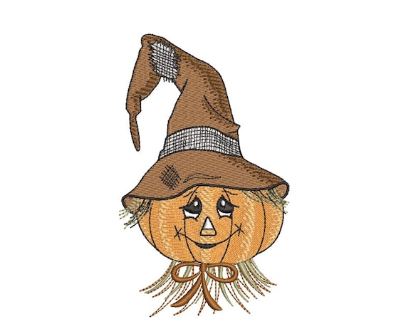 Scarecrow Pumpkin Embroidery Design Autumn Embroidery Design - Etsy