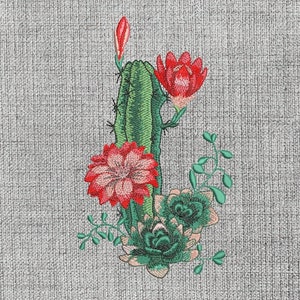 Cactus Machine Embroidery Design, 4 Sizes. - Etsy