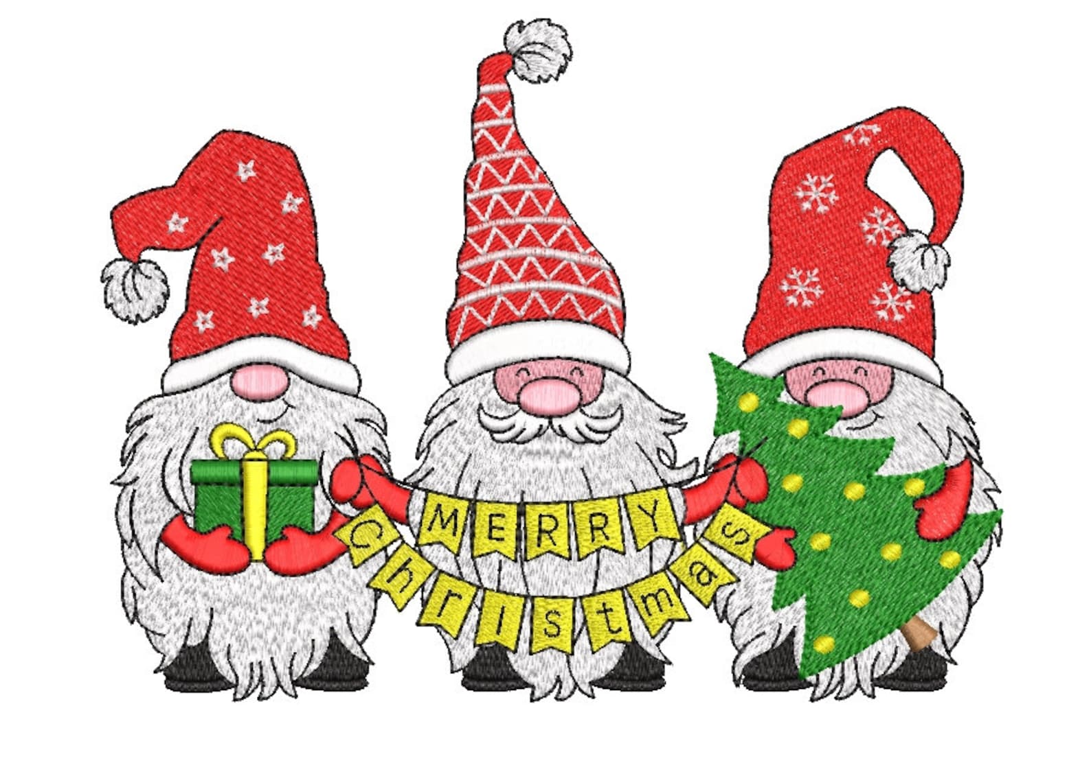 Christmas Gnomes Embroidery Design Winter Gnomes merry - Etsy