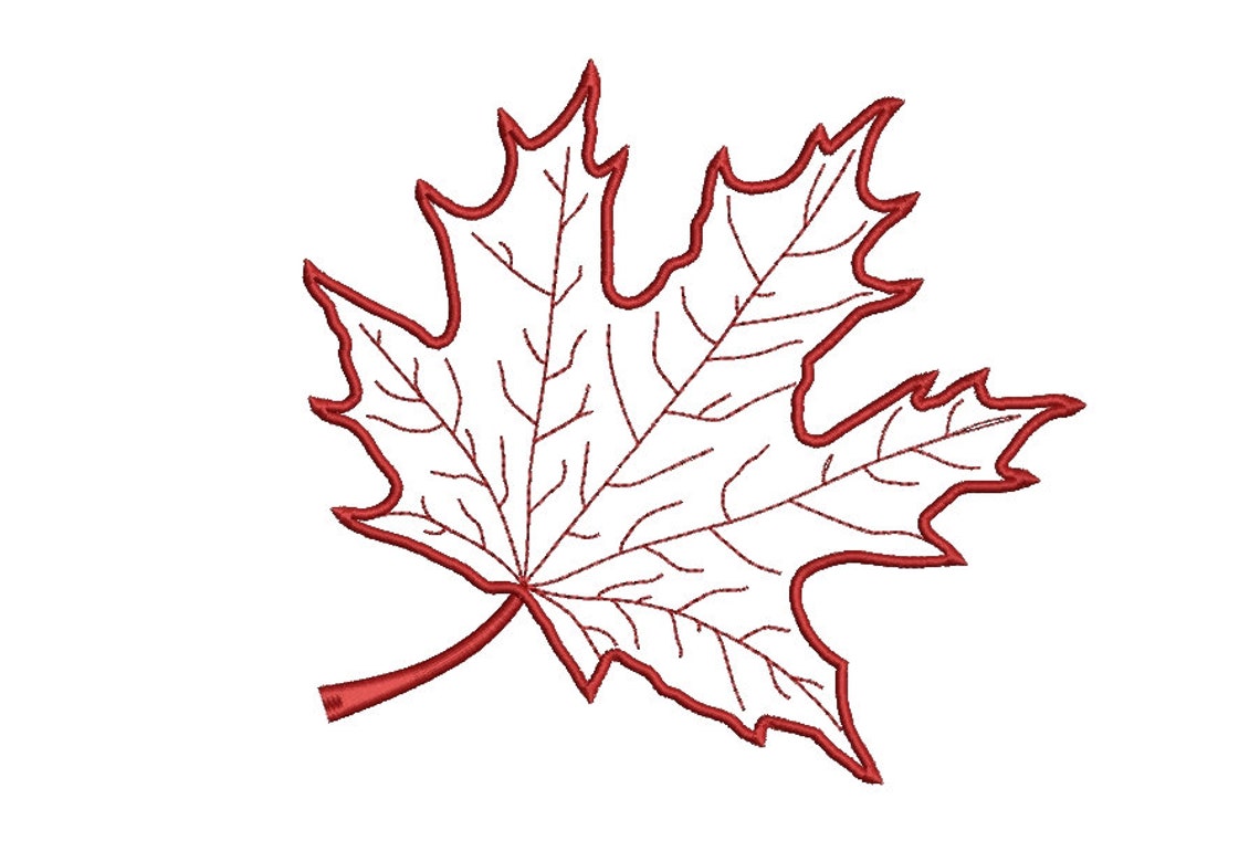 Maple Leaf Embroidery Design. - Etsy