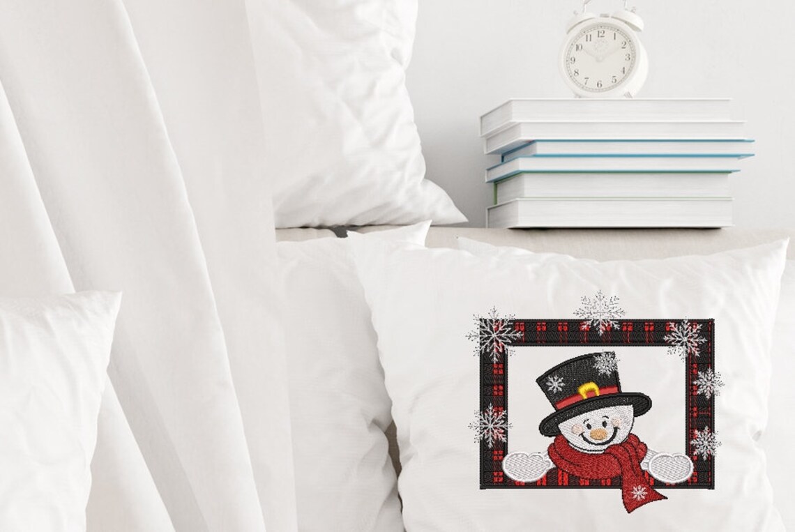 Snowman Machine Embroidery Design Winter Embroidery 4 - Etsy