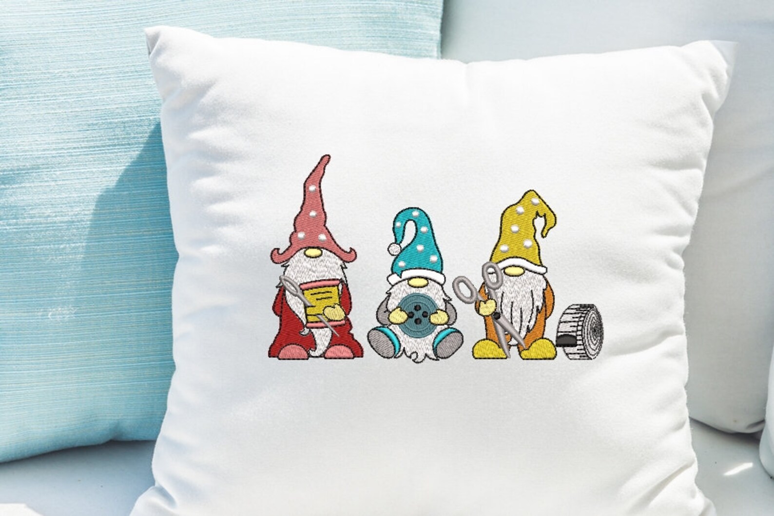 Sewing Gnomes Embroidery Design Tailor Gnomes Embroidery 4 - Etsy