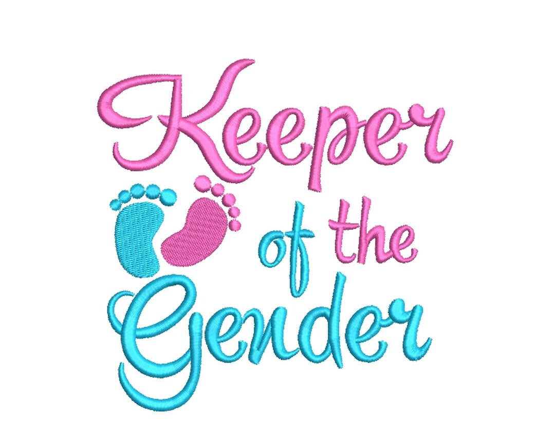 Keeper of the Gender Embroidery Designs, 3 Sizes, Instant Download. - Etsy