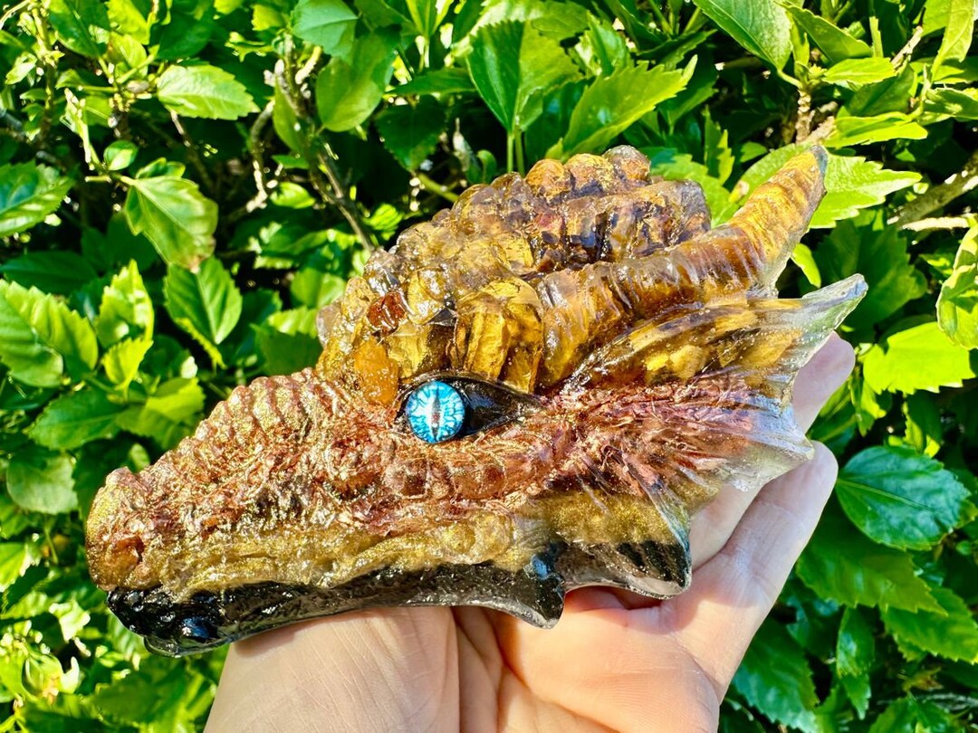 Tiger's Eye and Copper Orgonite Dragons W/quartz Magnet - Etsy UK