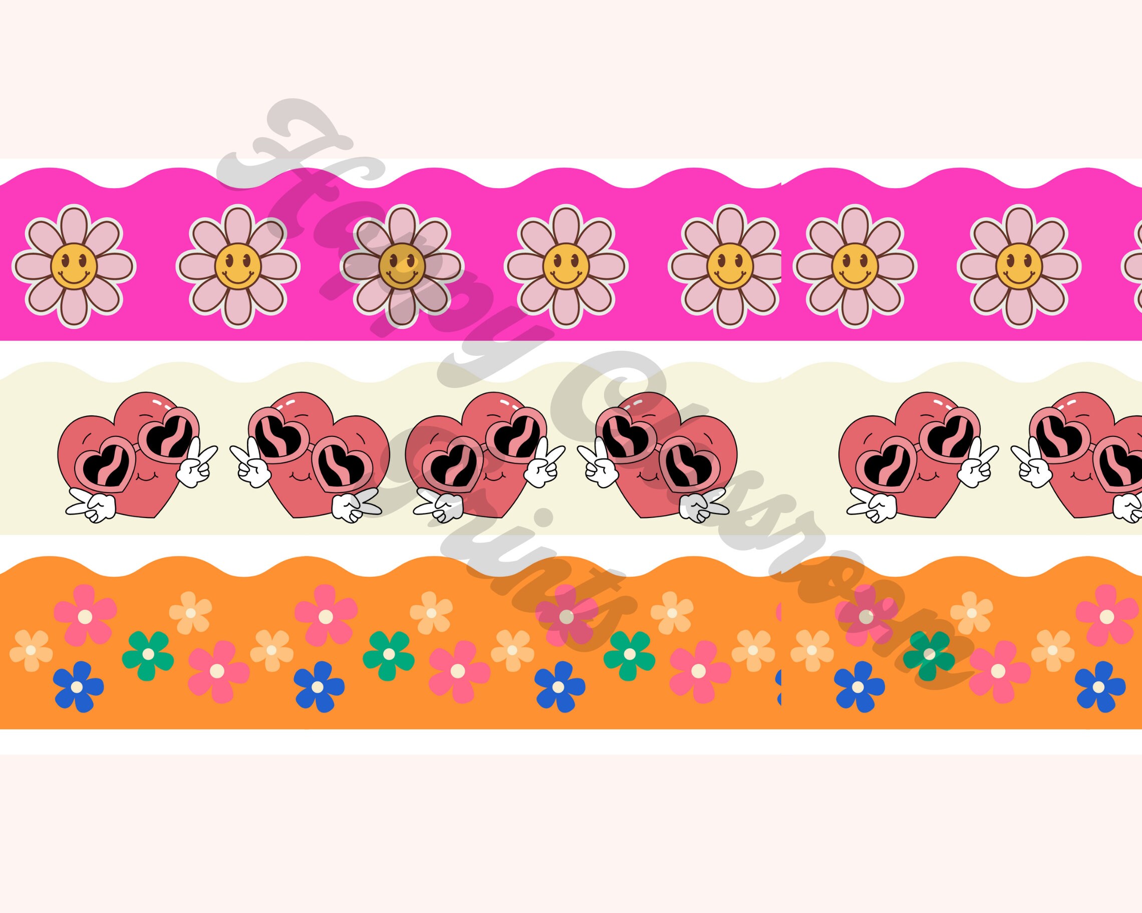 Classroom Retro Groovy Bulletin Board Borders (set of 9), Retro Groovy ...