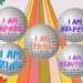 Retro Rainbow Disco Ball Positive Affirmation Stations Set of 10 ...