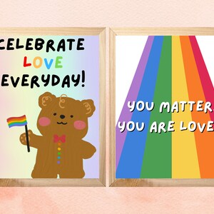 LGBTQ Pride Month (set of 6) Printable Posters, Digital Downloads ...