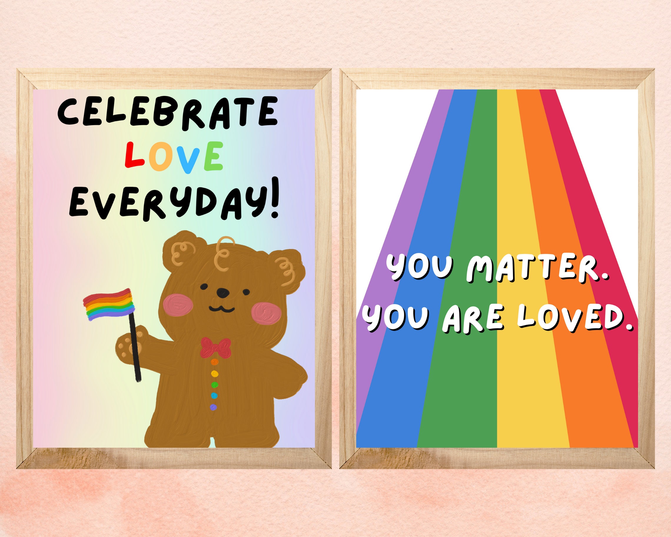 LGBTQ Pride Month (set of 6) Printable Posters, Digital Downloads ...