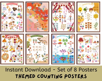 Groovy Inspirational Class set of 8 Printable Posters - Etsy