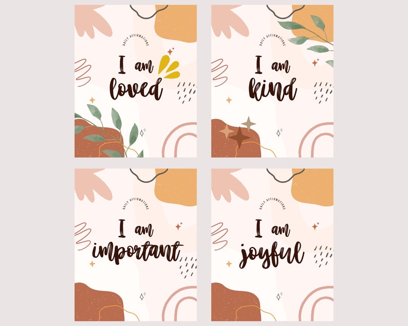 Boho Classroom Affirmations set of 20 Printable Posters | Etsy