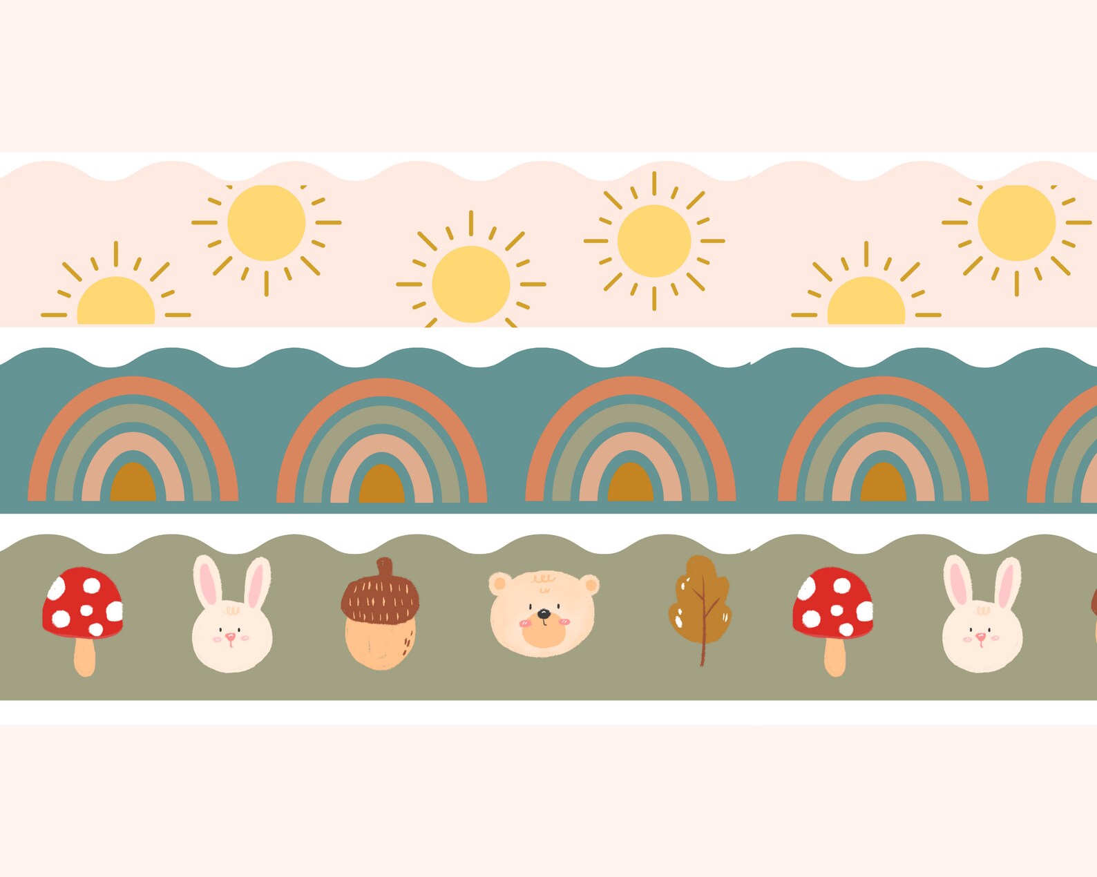 Boho Classroom Bulletin Board Borders (set of 6) Printable, Digital ...