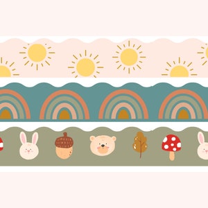 Boho Classroom Bulletin Board Borders (set of 6) Printable, Digital ...