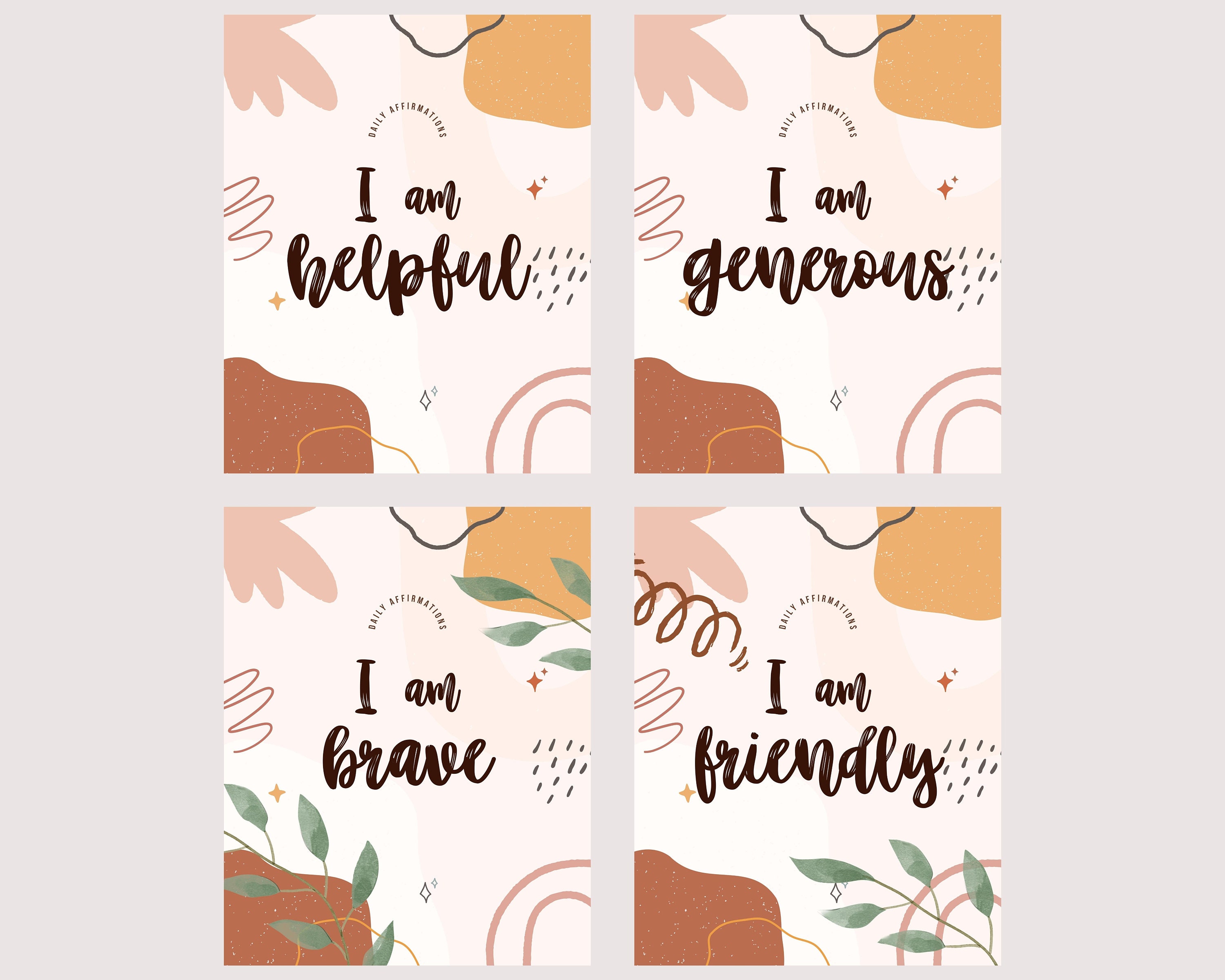 Boho Classroom Affirmations set of 20 Printable Posters, Digital ...