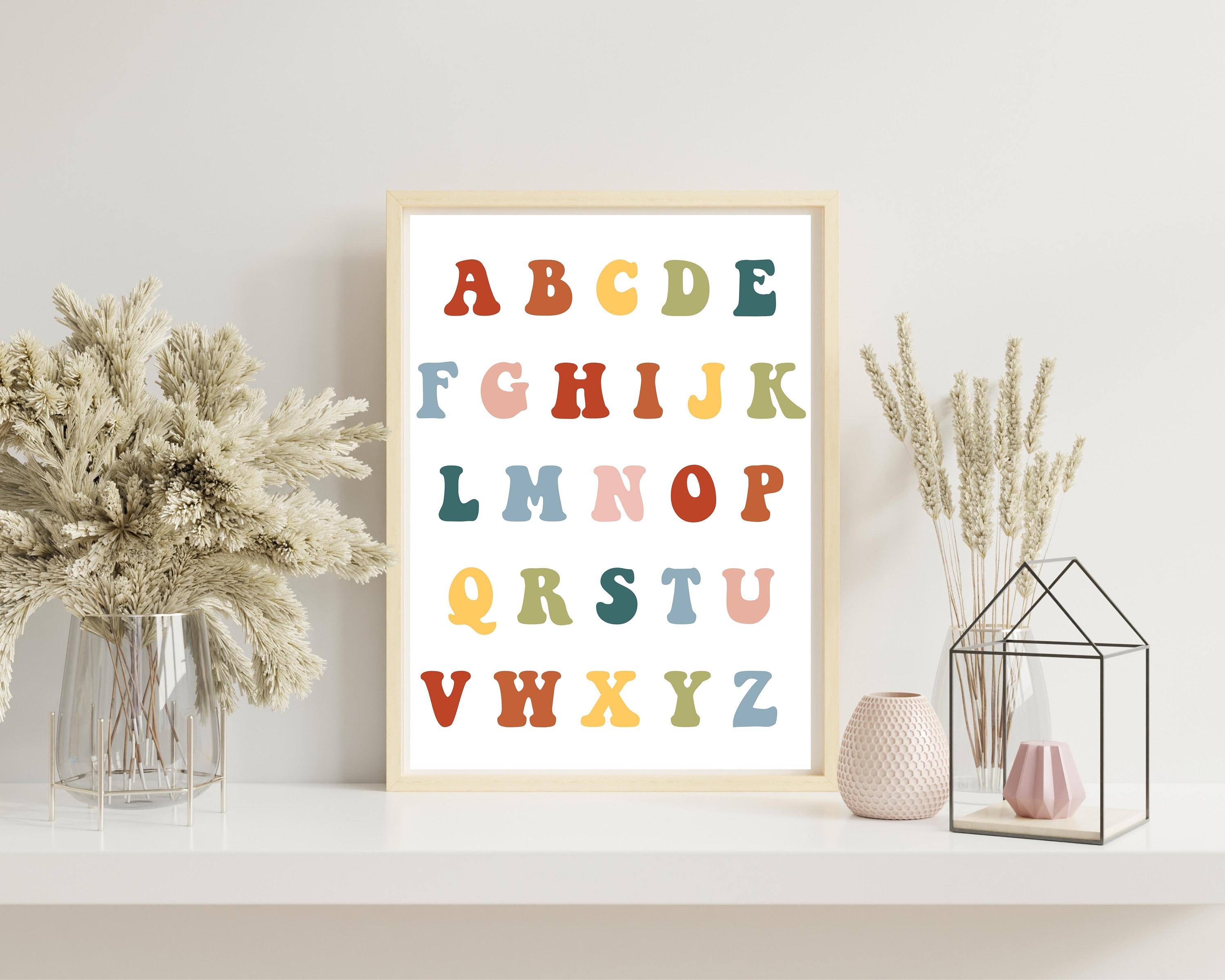 Rainbow Alphabet Posters set of 27 Printable Posters, Digital Downloads ...