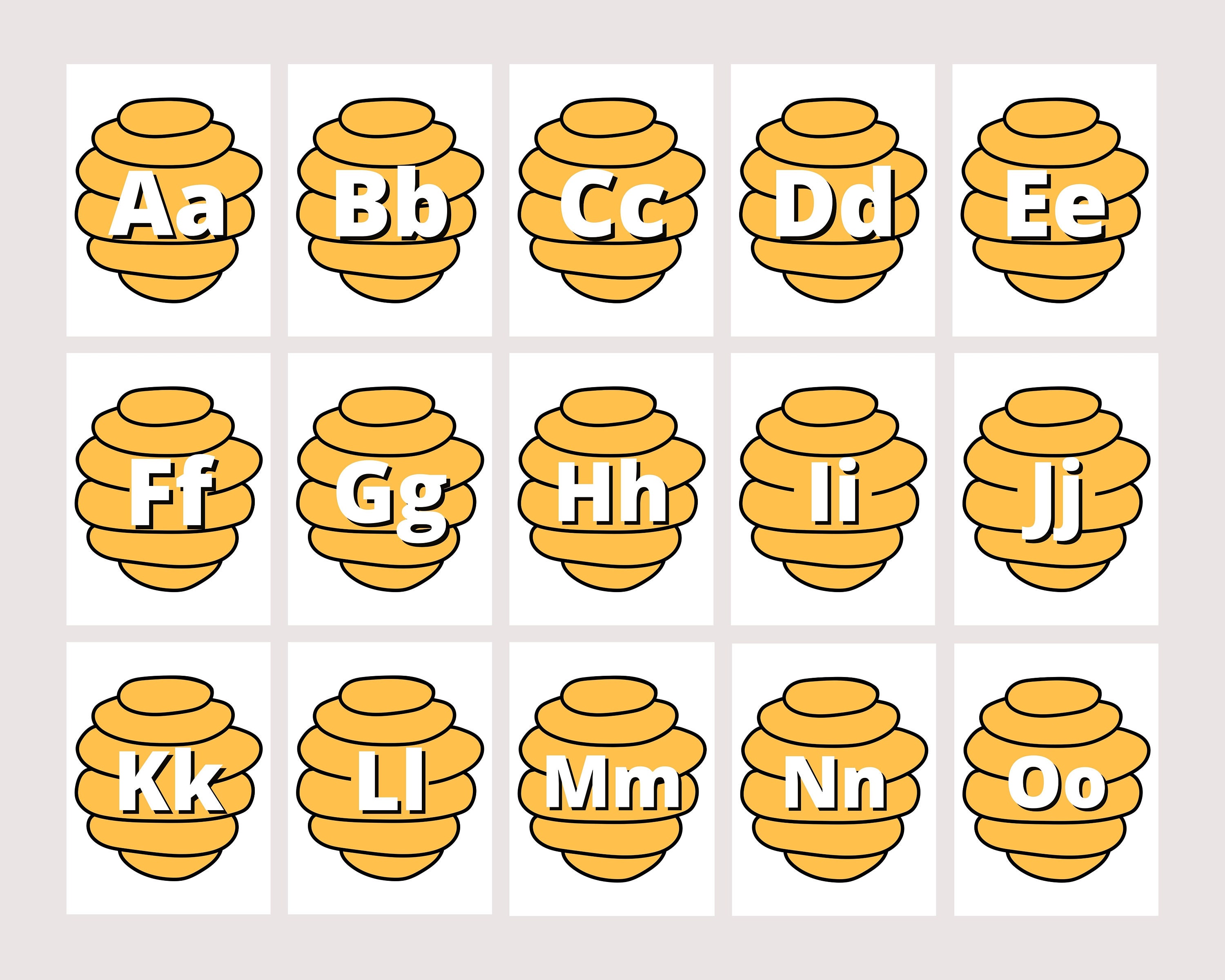 Bee Hive Themed Posters set of 43 Printable Posters, Digital Downloads ...