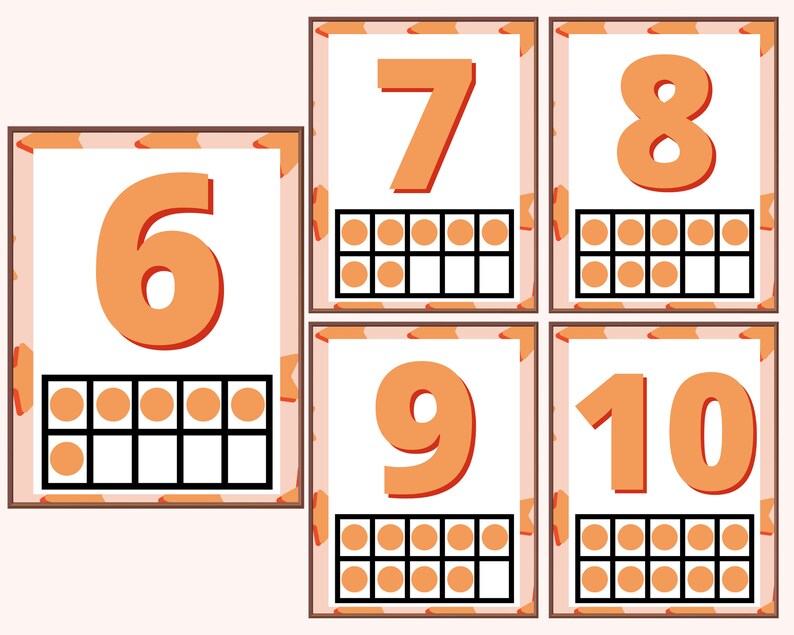Base Ten Numbers Chart 1-20 (set of 20) Printable Posters, Digital ...