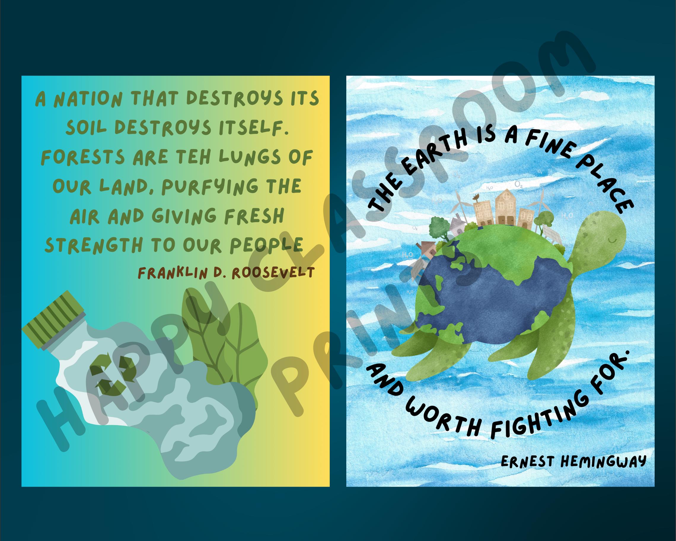 Inspirational Earth Day Quotes (set of 10) Instant Digital Download ...