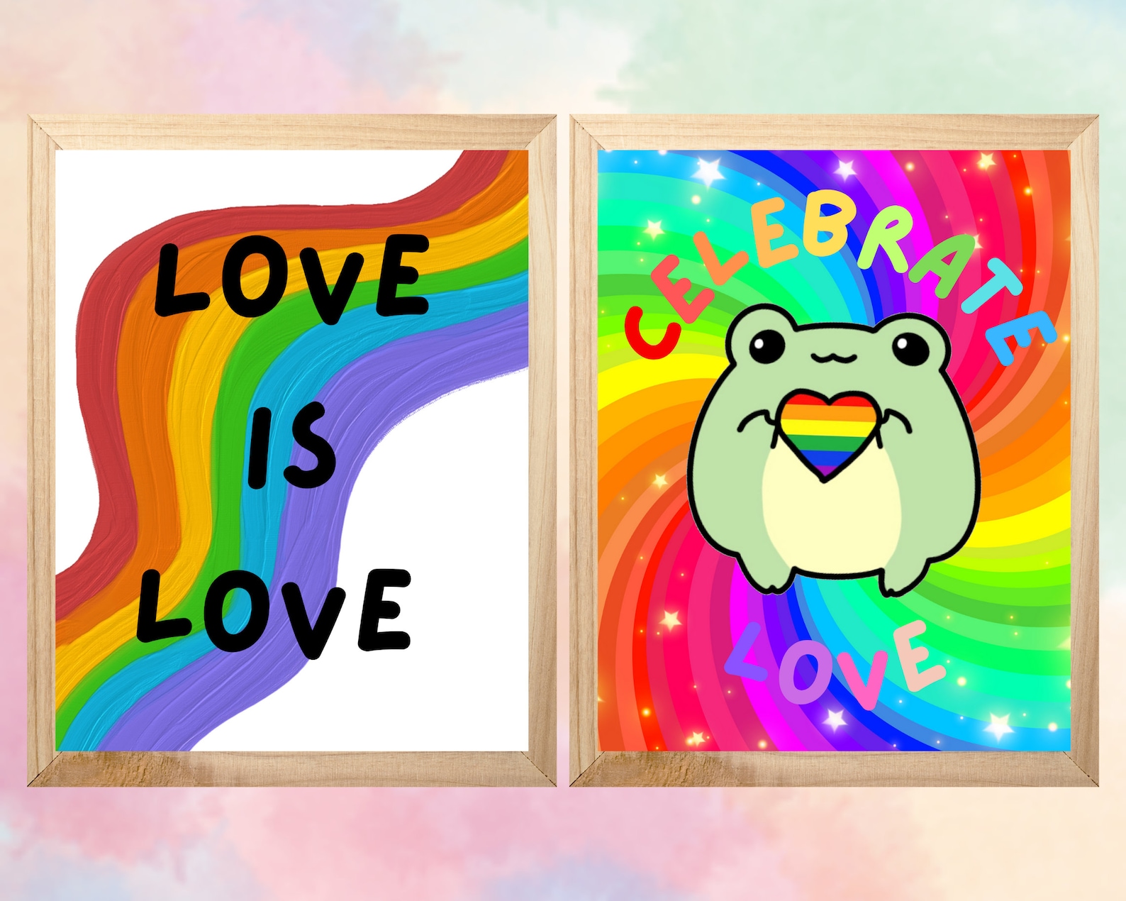 LGBTQ Pride Month (set of 6) Printable Posters, Digital Downloads ...