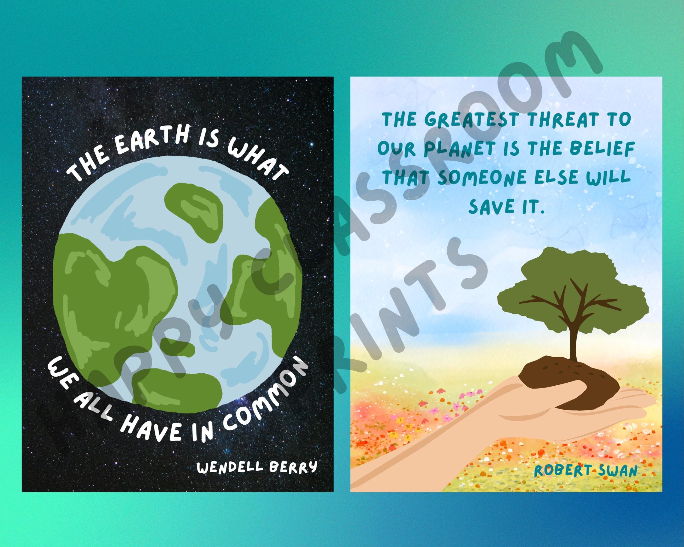 Inspirational Earth Day Quotes (set of 10) Instant Digital Download ...