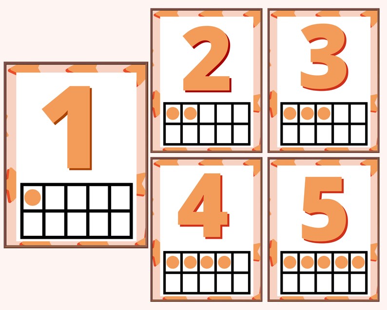 Base Ten Numbers Chart 1-20 (set of 20) Printable Posters, Digital ...