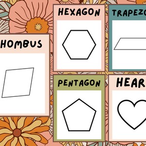 Boho Basic Shapes (set of 15) Printable Posters, Digital Downloads ...