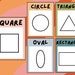 Basic Shapes and Colors (set of 26) Printable Posters, Digital ...