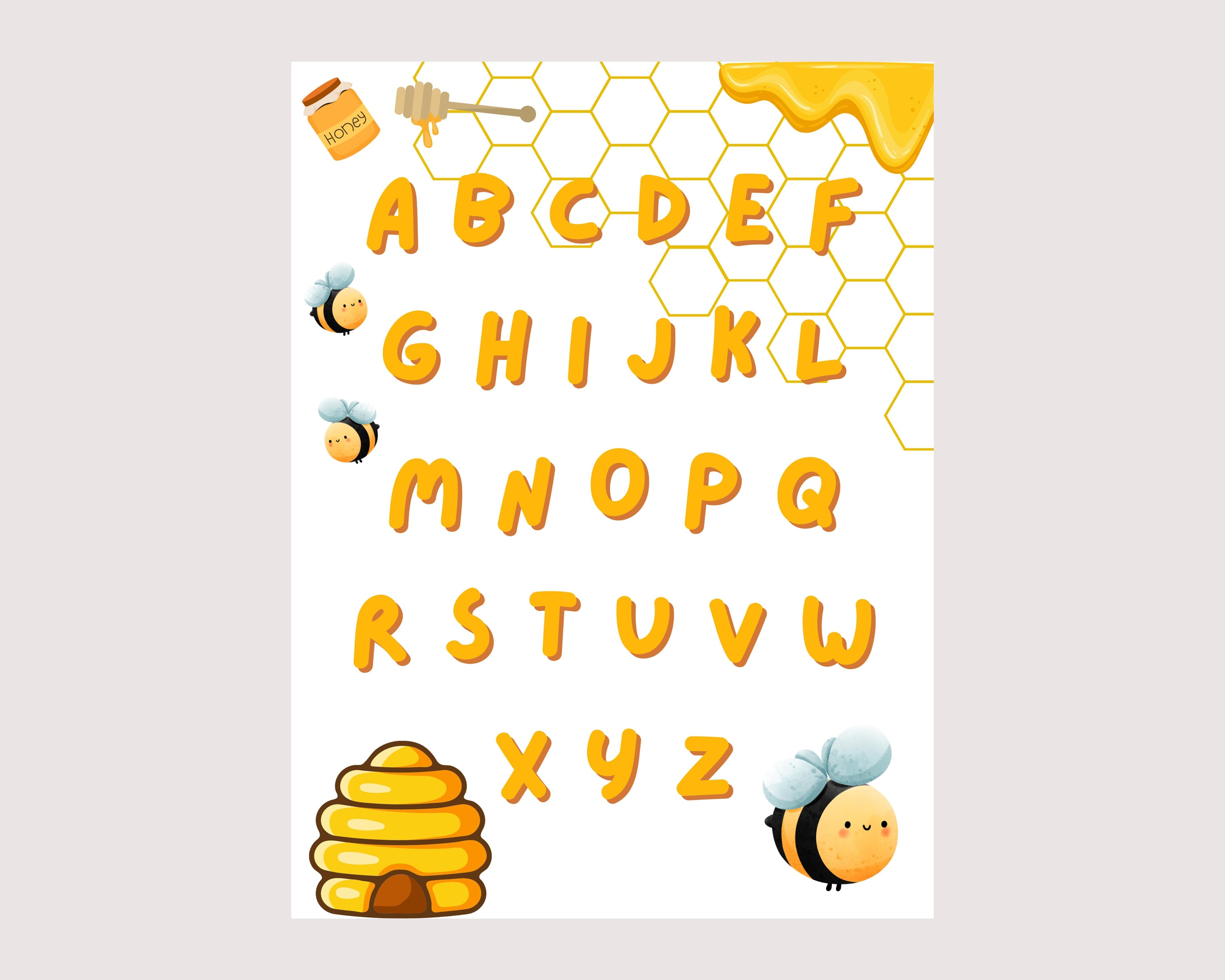 Bee Hive Themed Posters set of 43 Printable Posters, Digital Downloads ...