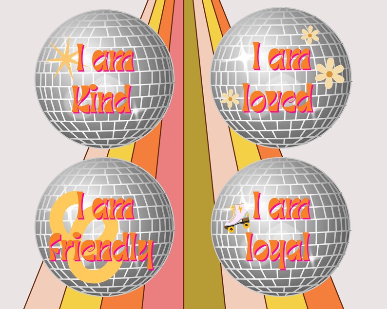 Retro Classroom Affirmations (set of 10) Printable Posters, Digital ...