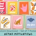 Groovy Inspirational Class (set of 8) Printable Posters, Digital ...