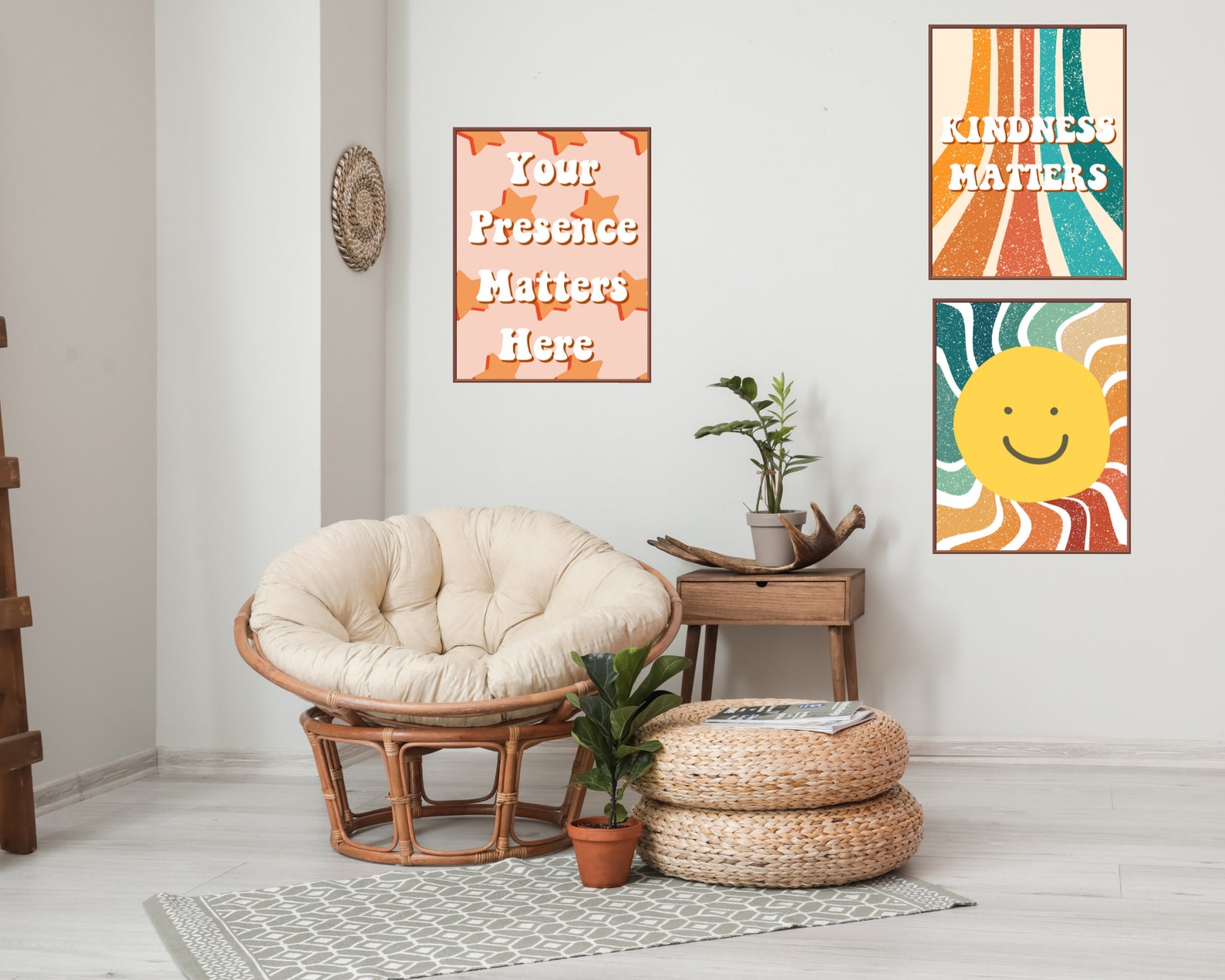 Groovy Inspirational Class (set of 8) Printable Posters, Digital ...