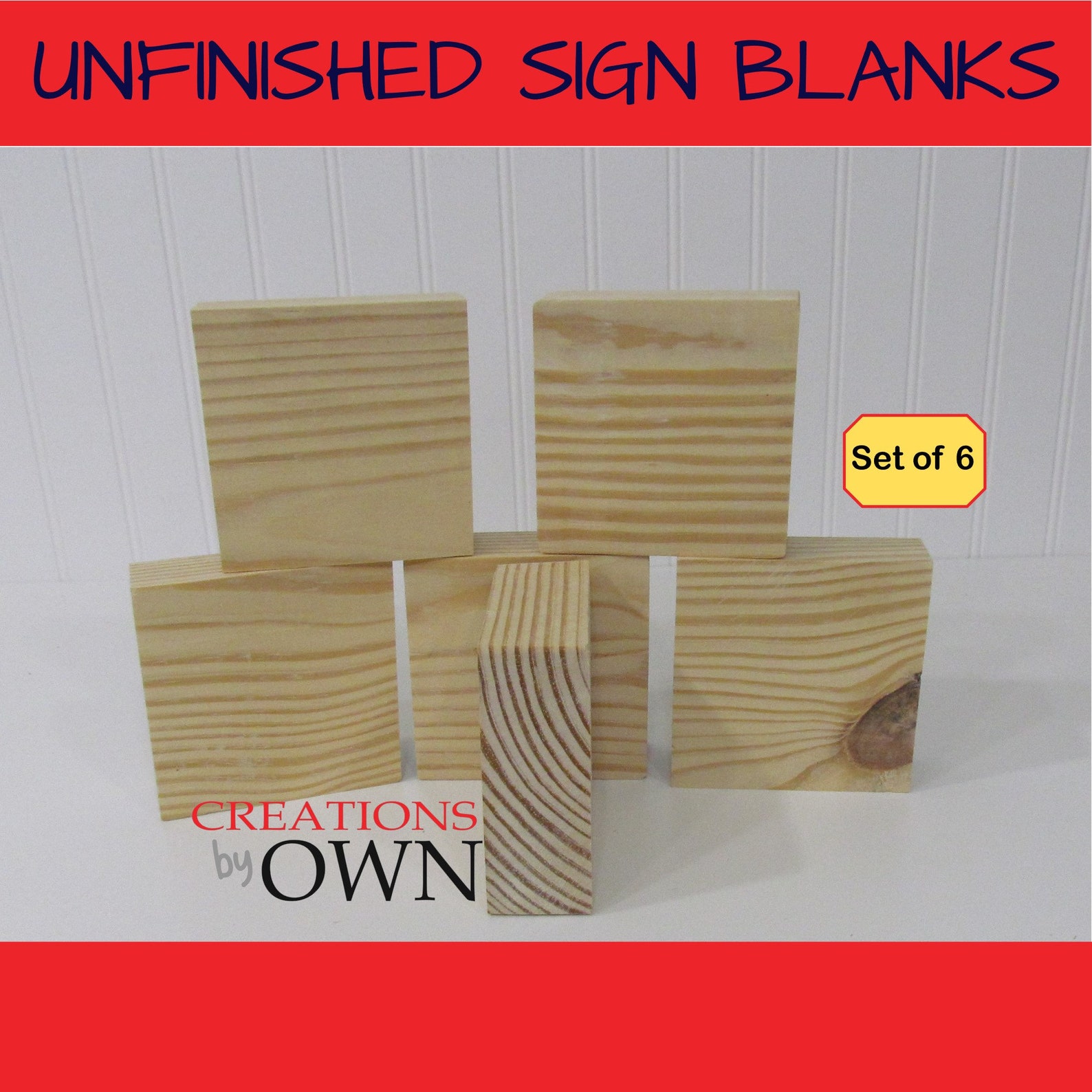 Unfinished Wood Block Blanks 3x3x3/4, Wooden Blocks, Wooden Block Art ...