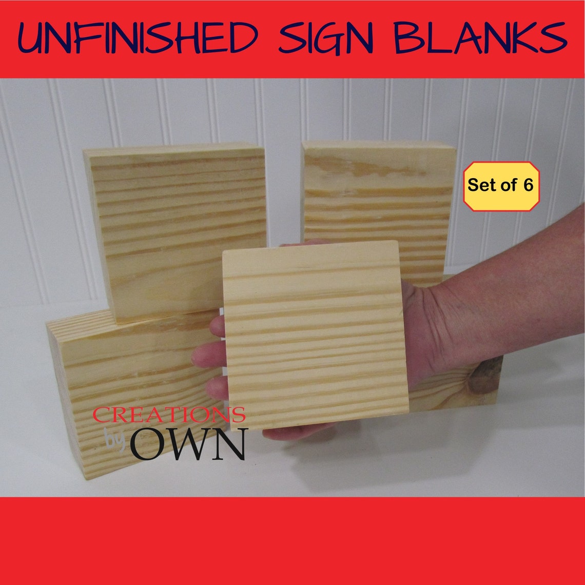 Unfinished Wood Block Blanks 3x3x3/4, Wooden Blocks, Wooden Block Art ...