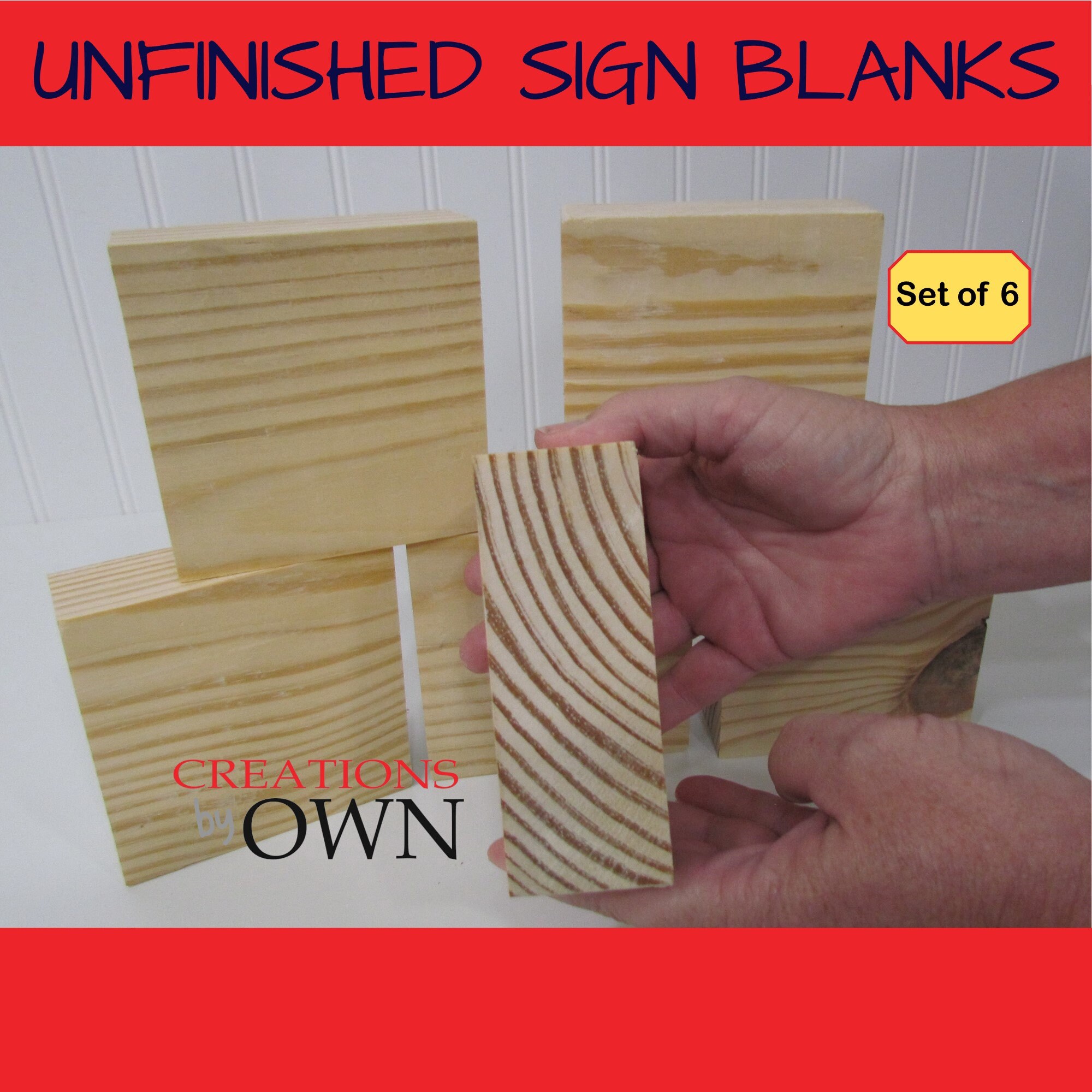 Unfinished Wood Block Blanks 3x3x3/4, Wooden Blocks, Wooden Block Art ...