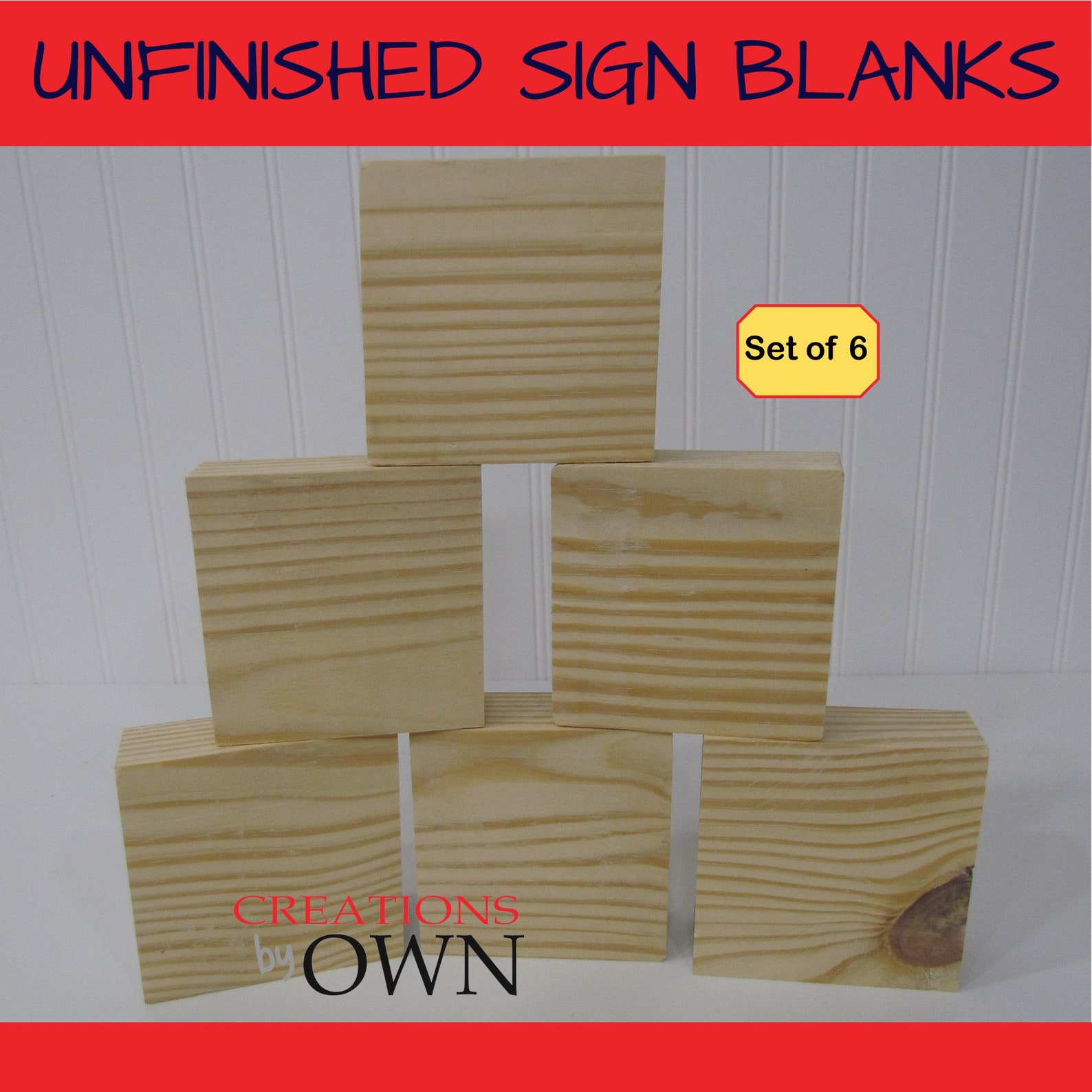 Unfinished Wood Block Blanks 3x3x3/4, Wooden Blocks, Wooden Block Art ...