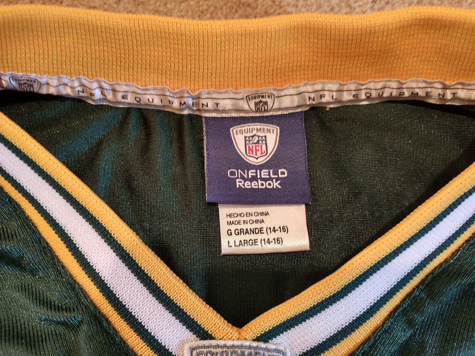 Vintage Green Bay Packers Aaron Kampman on Field Reebok Jersey Size ...