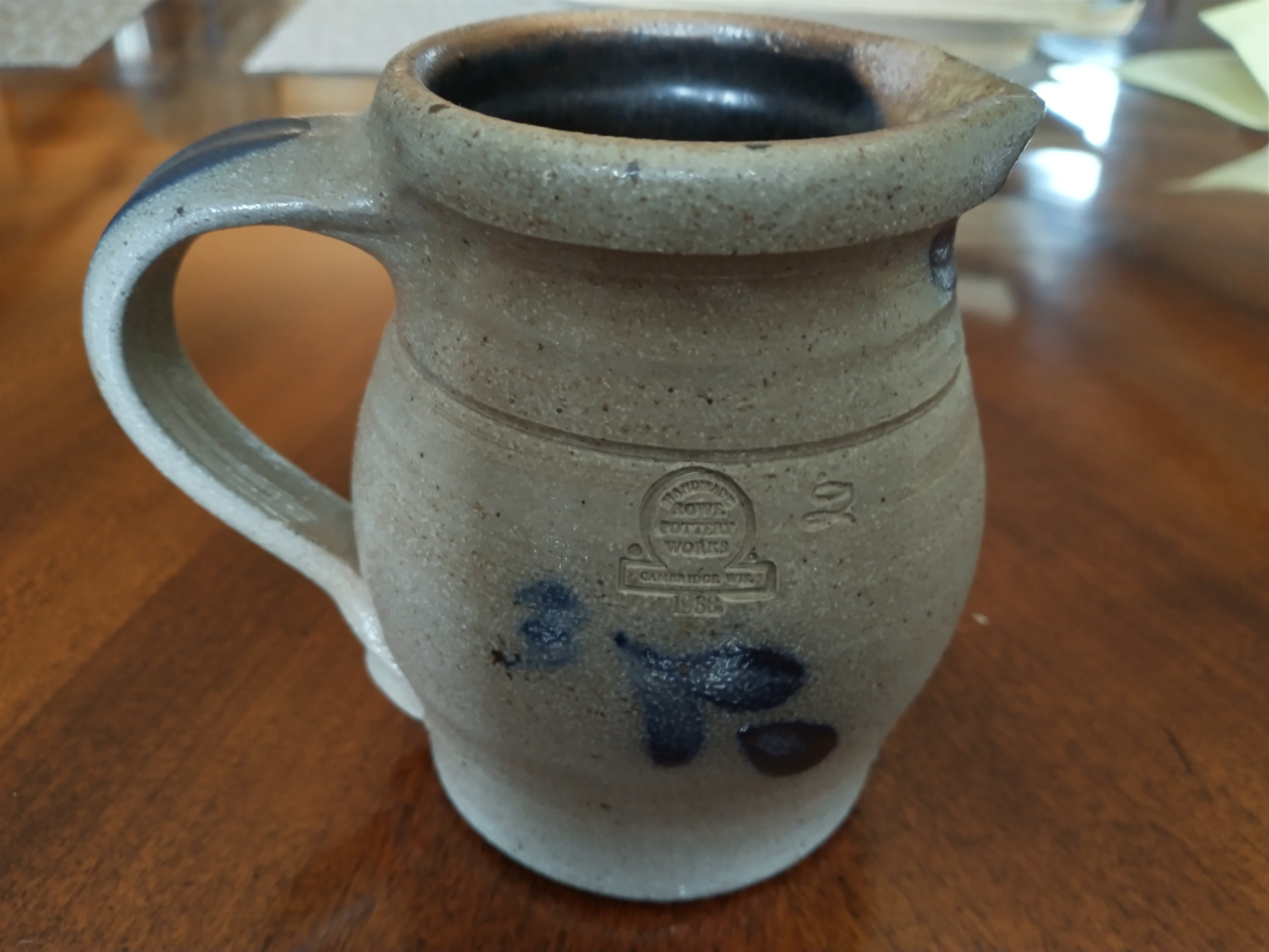 Vintage Rowe Pottery Stoneware Creamer Heart Design 1988 - Etsy