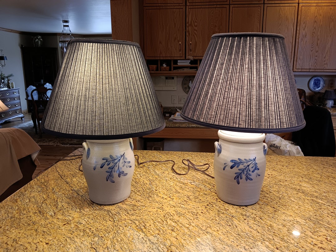 Vintage Pair of Rowe Pottery Works Lamps Teaberry Design 2001 - Etsy