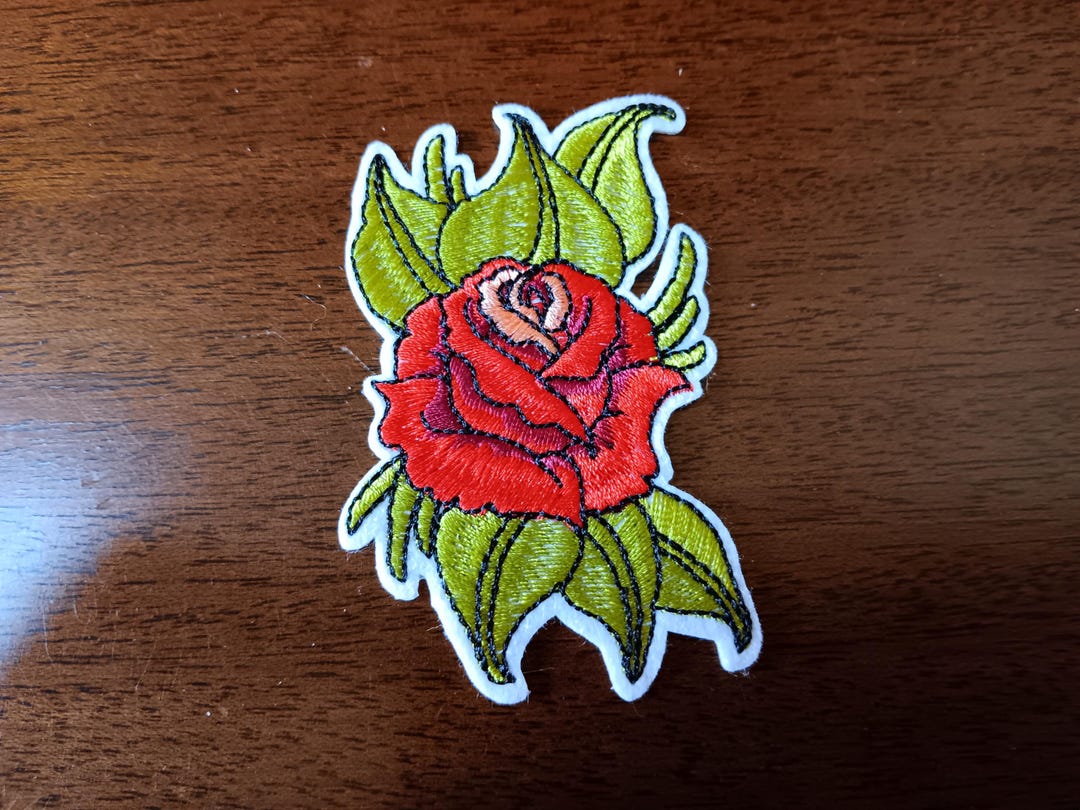 Vintage Single Rose Flower Patch - Etsy