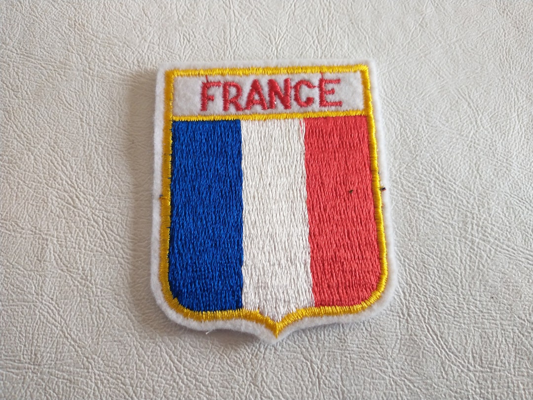 Vintage France Flag Patch Shield - Etsy