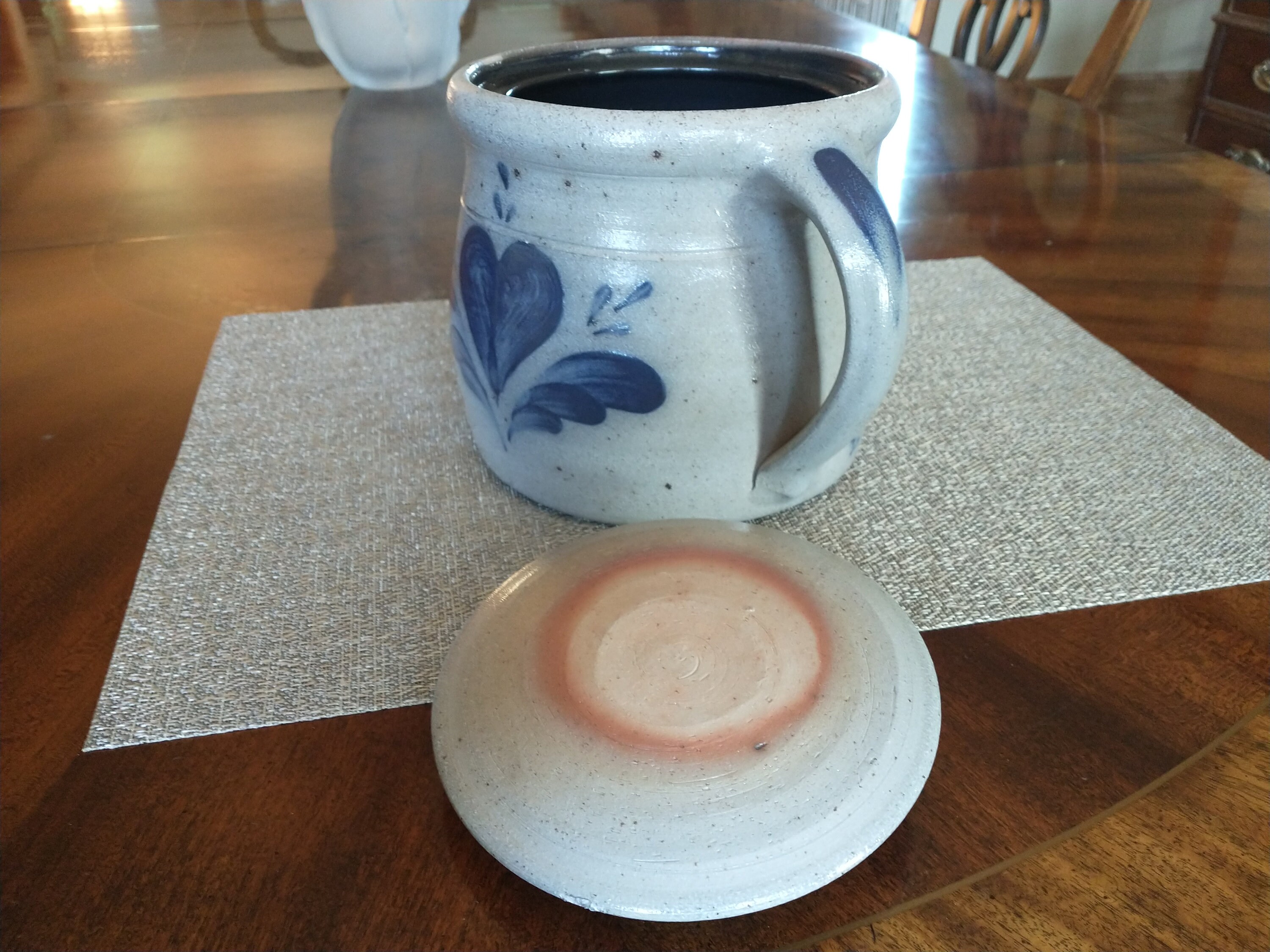 Vintage Rowe Pottery Works Bean Pot With Lid Heart Design 1991 - Etsy