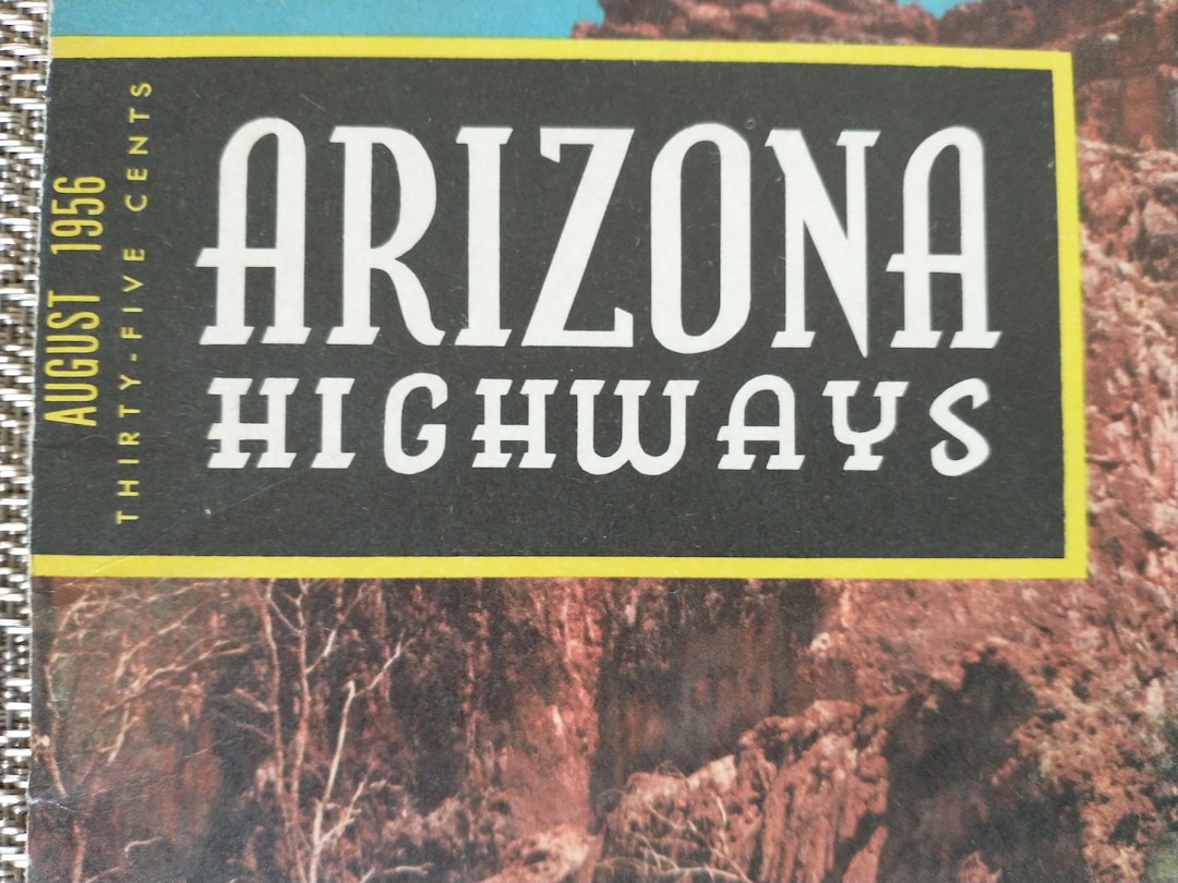 Vintage Arizona Highways Magazine August 1956 - Etsy