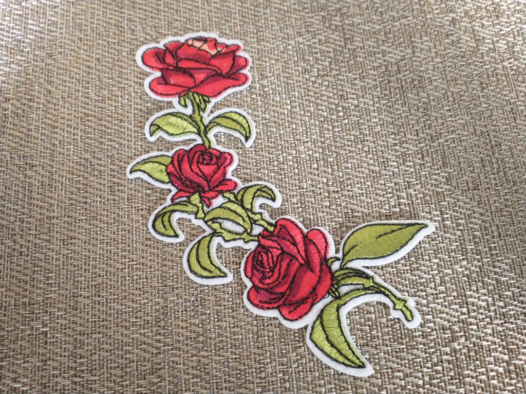 Vintage String of Roses Patch - Etsy